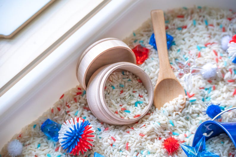 Patriotic Sensory Bin, Patriotic Sensory, 4th of July Sensory ...