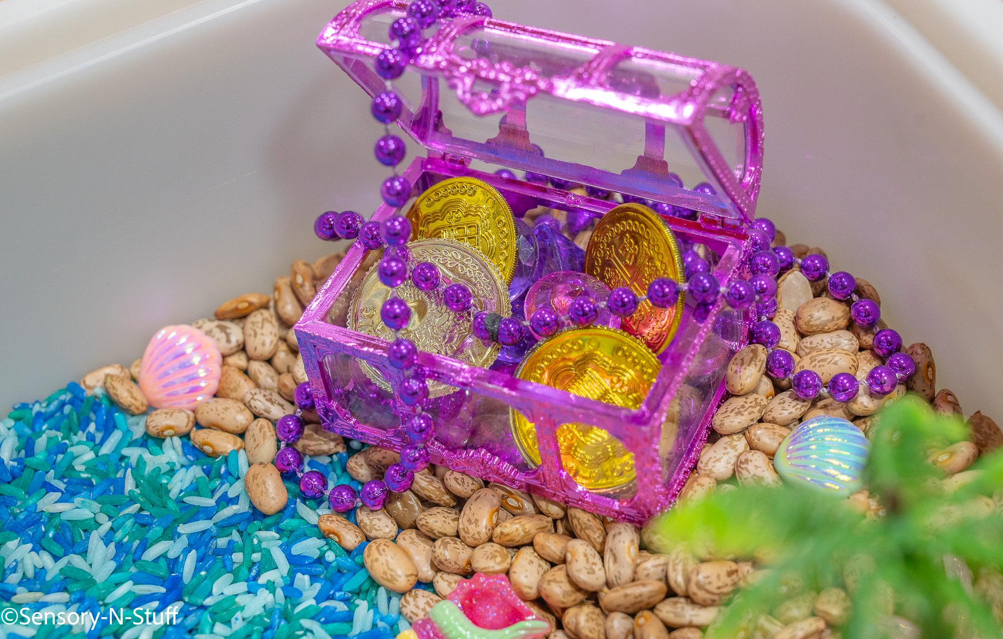 Mermaid Sensory Bin, Mermaid Sensory, Taste Safe, Montessori, Ocean ...