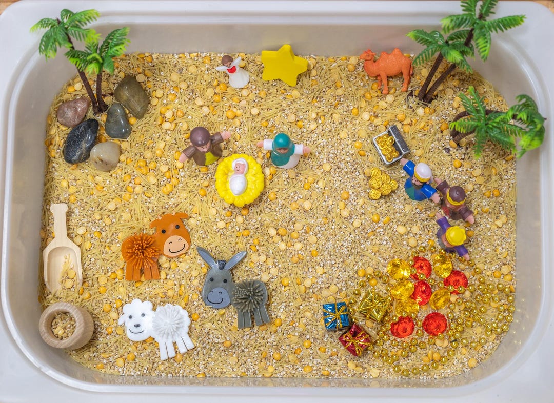 Nativity Sensory Bin, Christmas Sensory, Taste Safe, Montessori - Etsy