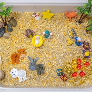 Nativity Sensory Bin, Christmas Sensory, Taste Safe, Montessori - Etsy