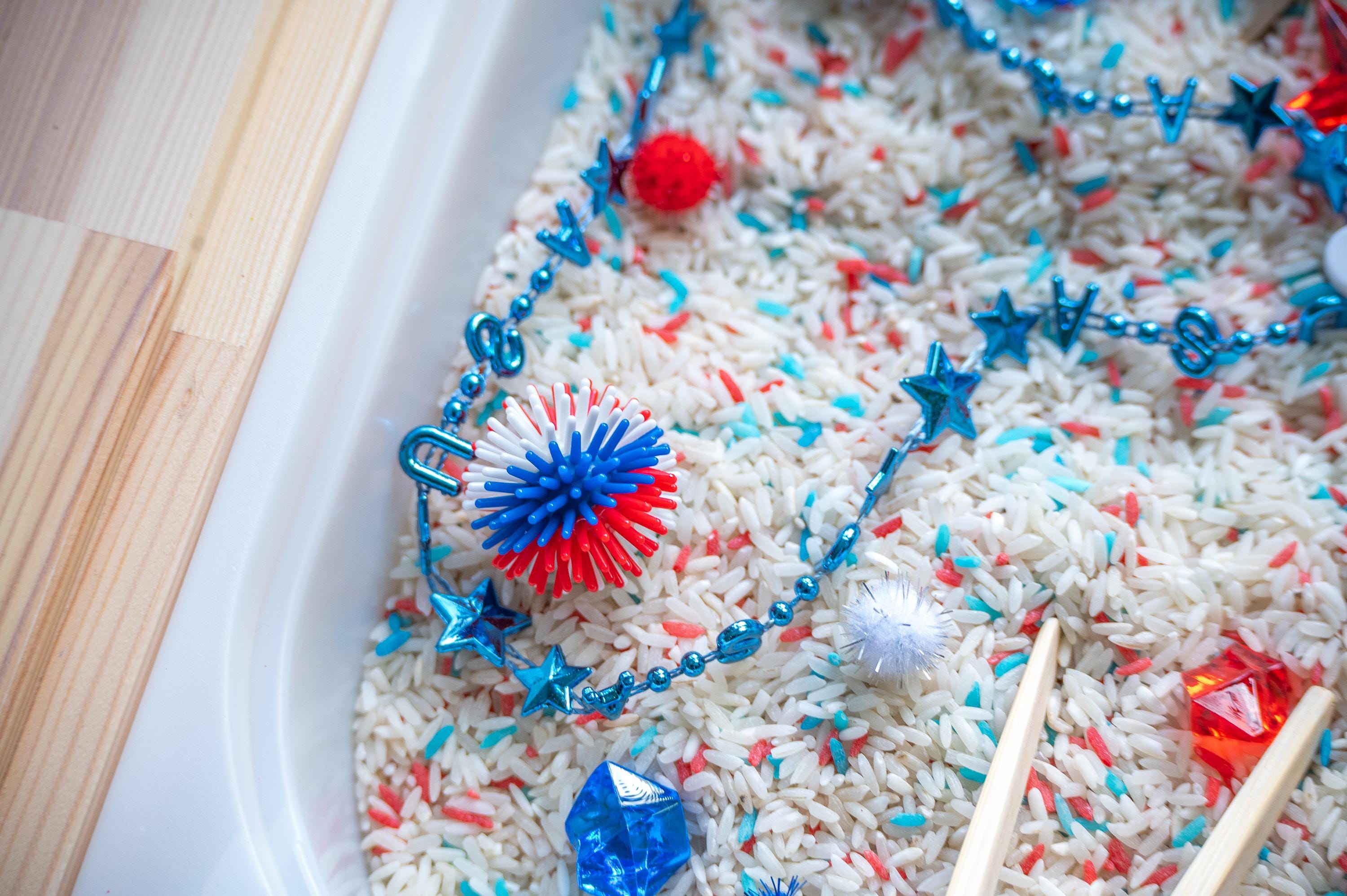 Patriotic Sensory Bin, Patriotic Sensory, 4th of July Sensory ...
