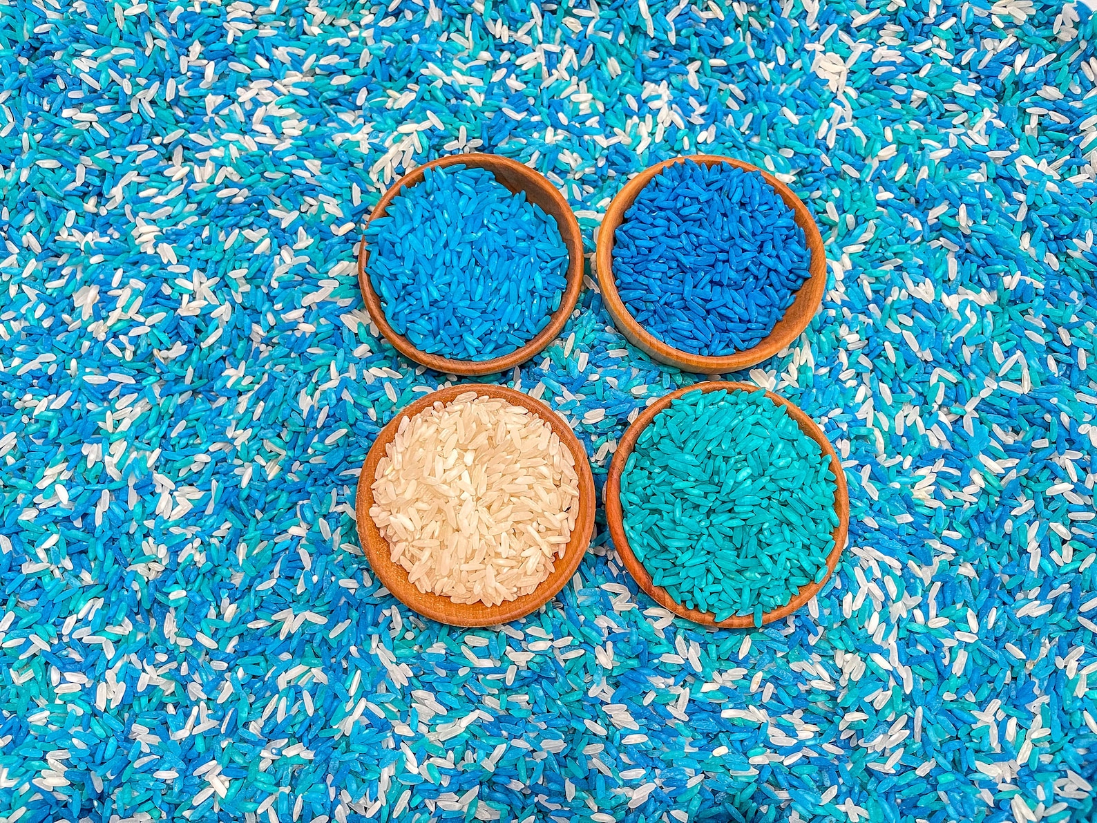 Blue Mix Sensory Rice Sensory Bin Filler Colored Rice | Etsy