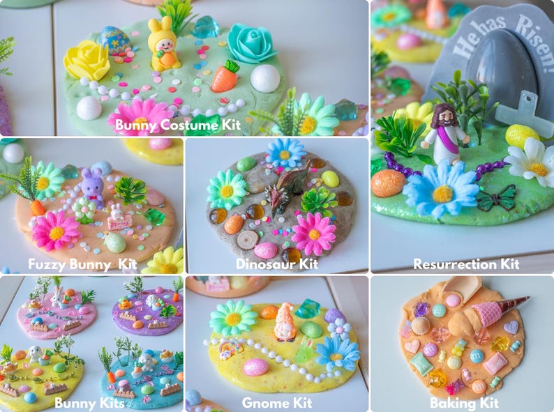 Easter Playdough Kits, Easter Kids Gift, Easter Basket Gift for Kids ...