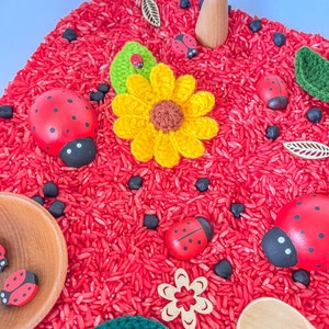 Ladybug Spring Sensory Bin, Spring Sensory, Taste Safe, Montessori ...