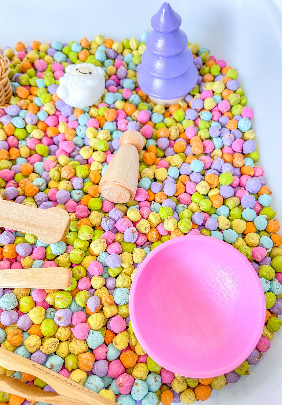 Pastel Sensory Bin, Spring Sensory, Taste Safe, Montessori, Easter for ...