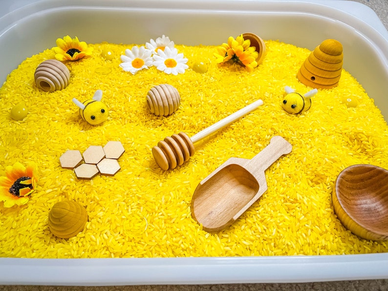 Bee Sensory Bin Bee Sensory Taste Safe Montessori - Etsy