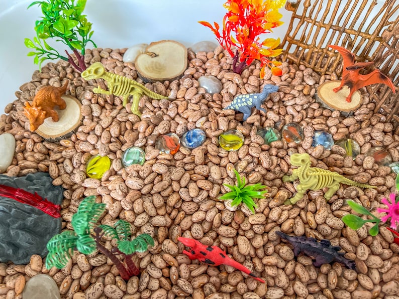 Dinosaur Sensory Bin 2 Dinosaur Sensory Taste Safe - Etsy