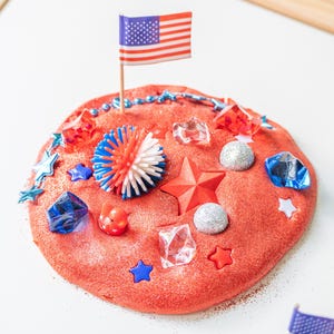 Patriotic Playdough Jars, Kids Sensory Kit, Gifts for Kids, Patriotic ...