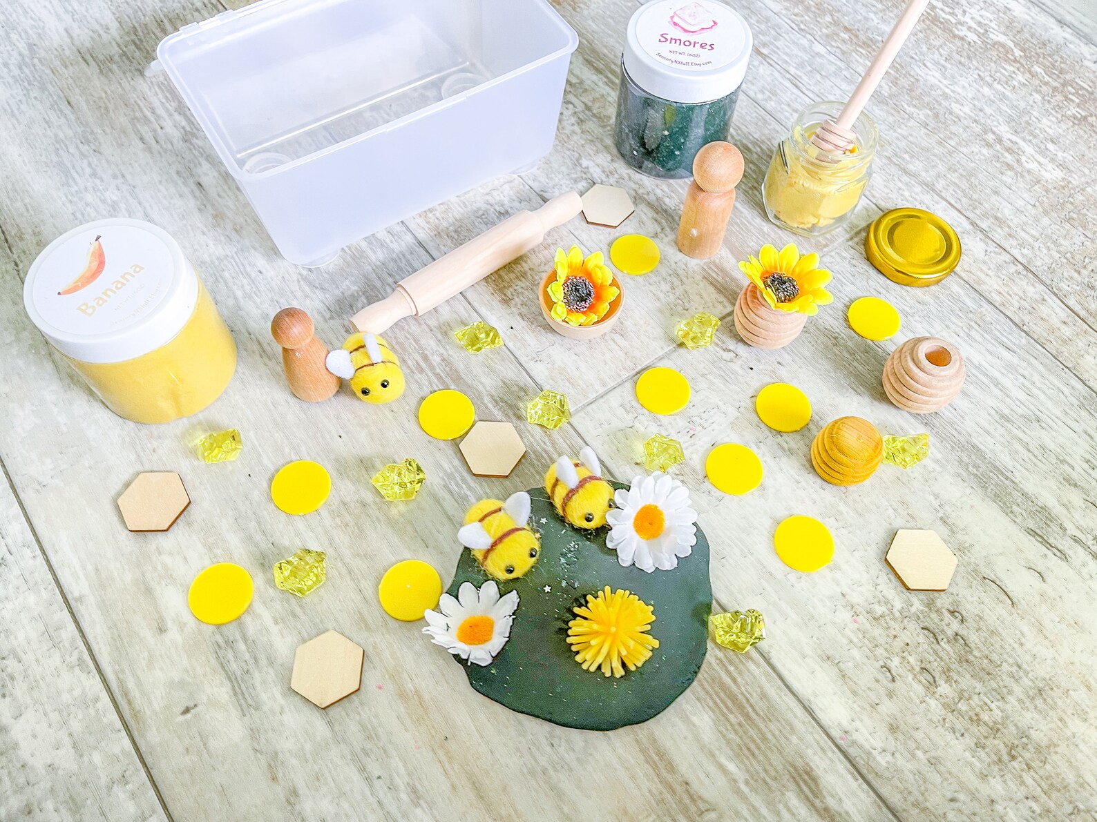 Bee Playdough Kit Medium Kids Playdough Kit - Etsy