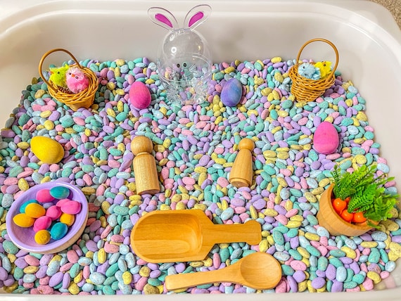 Easter Sensory Bin Easter Sensory Taste Safe Montessori | Etsy