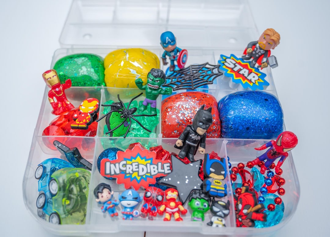 Deluxe Super Hero Playdough Kits, Kids Gift, Kids Playdough Kit ...