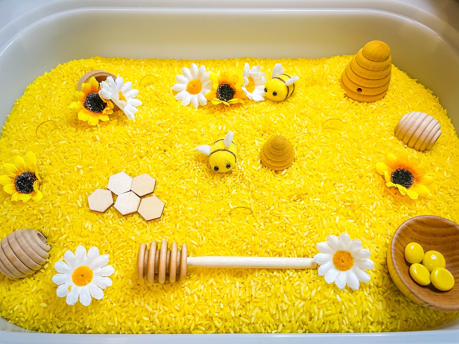 Bee Sensory Bin Bee Sensory Taste Safe Montessori | Etsy Canada