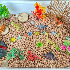 Dinosaur Sensory Bin #2, Dinosaur Sensory, Taste Safe, Montessori - Etsy