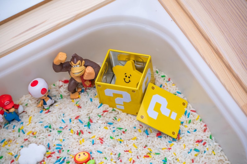 Super Mario Brothers Sensory Bin, Mario Sensory, Taste Safe, Montessori ...