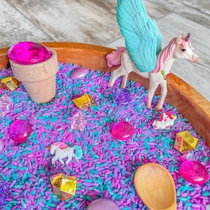 Unicorn Sensory Bin, Unicorn Sensory, Taste Safe, Montessori - Etsy