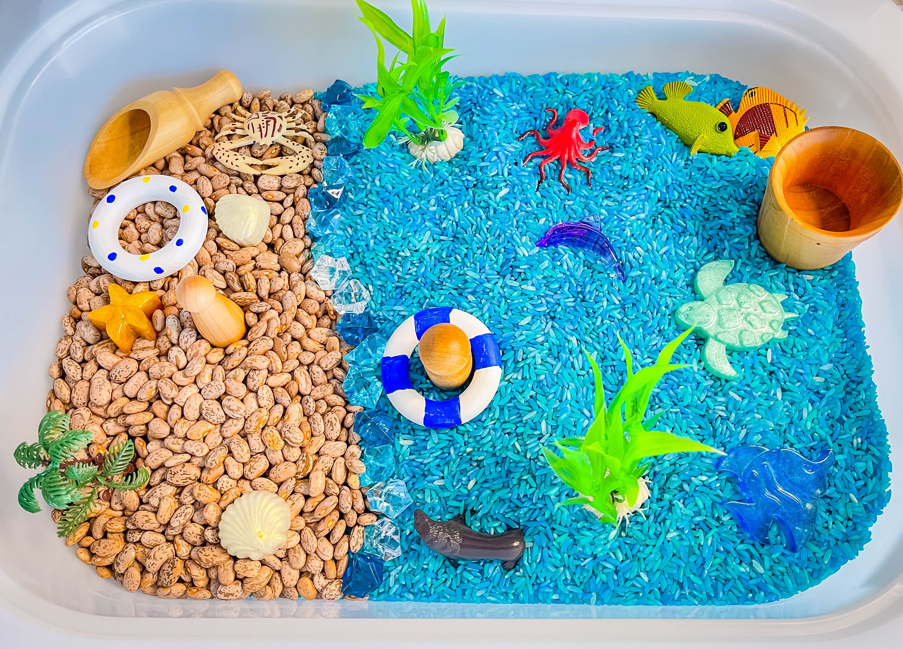Ocean Sensory Bin Ocean Sensory Taste Safe Montessori - Etsy UK