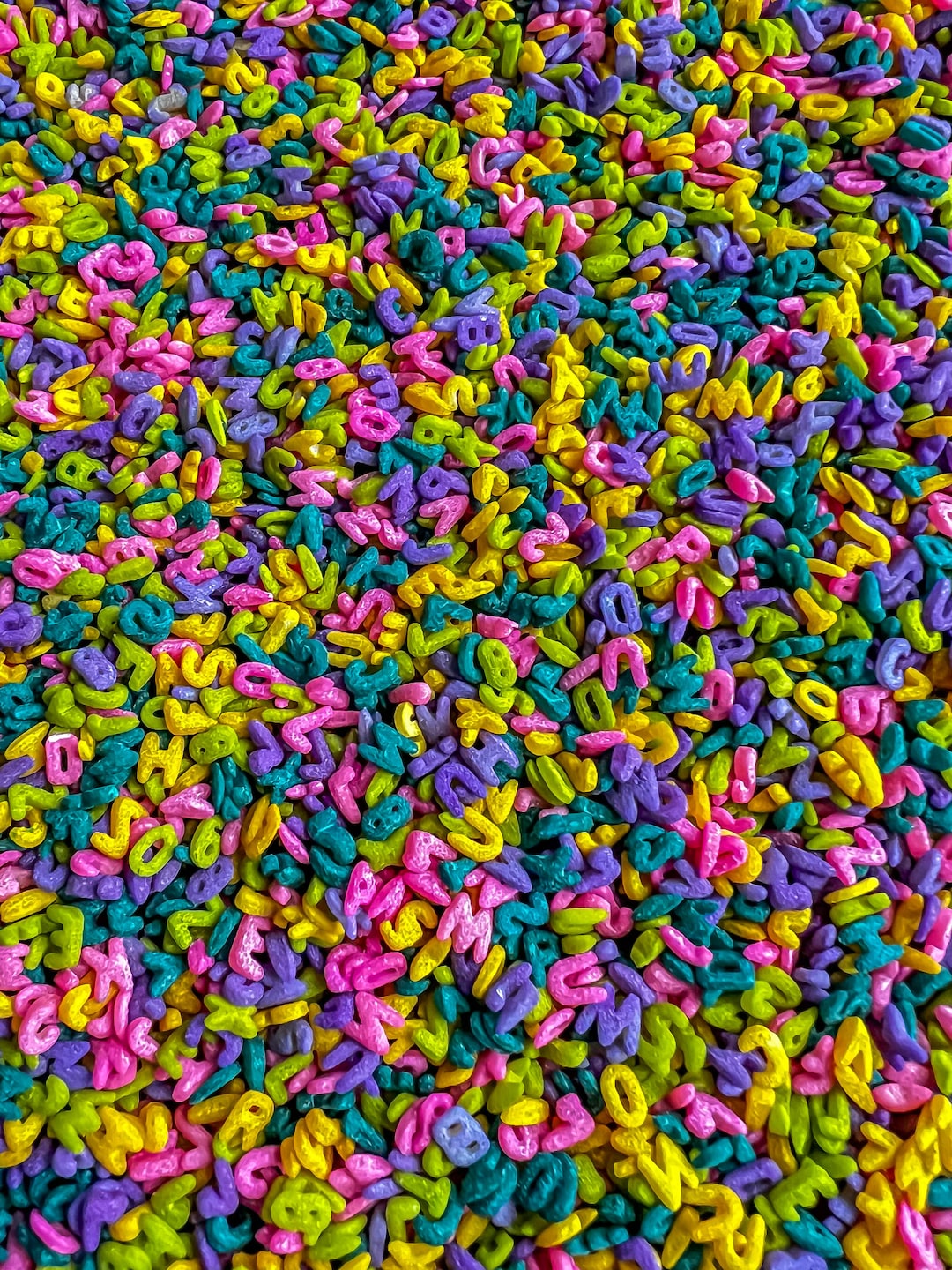 Tropical Alphabet Pasta, Sensory Bin Filler, Colored Pasta, Alphabet ...