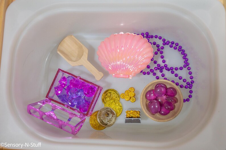 Mermaid Sensory Bin, Mermaid Sensory, Taste Safe, Montessori, Ocean ...