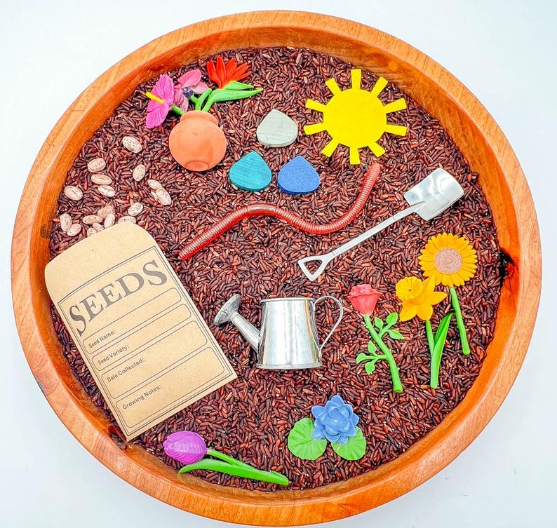Planting Flowers Sensory Bin, Spring/summer Sensory, Taste Safe ...
