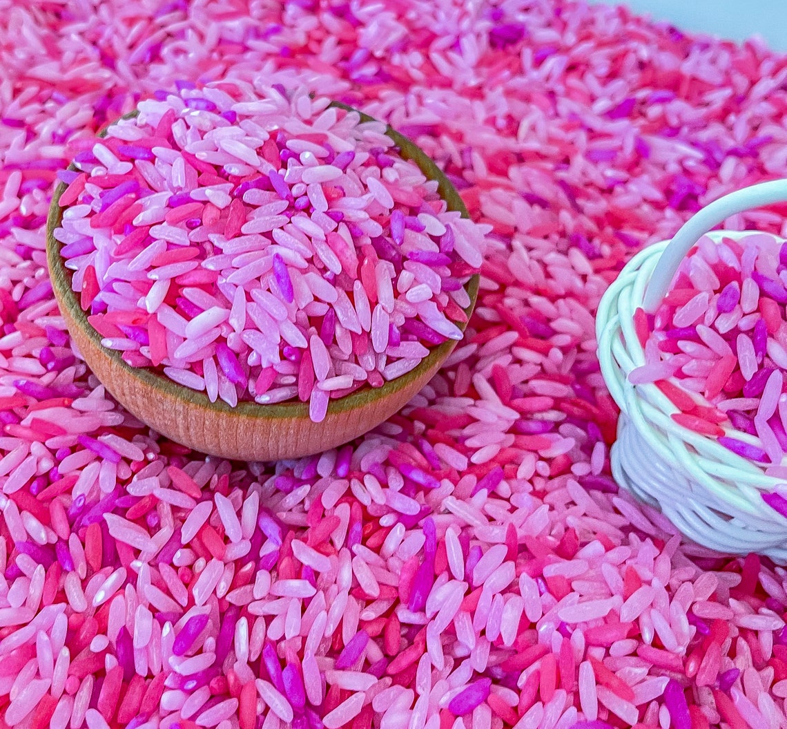Mixed Pinks Sensory Rice Sensory Bin Filler Colored Rice - Etsy