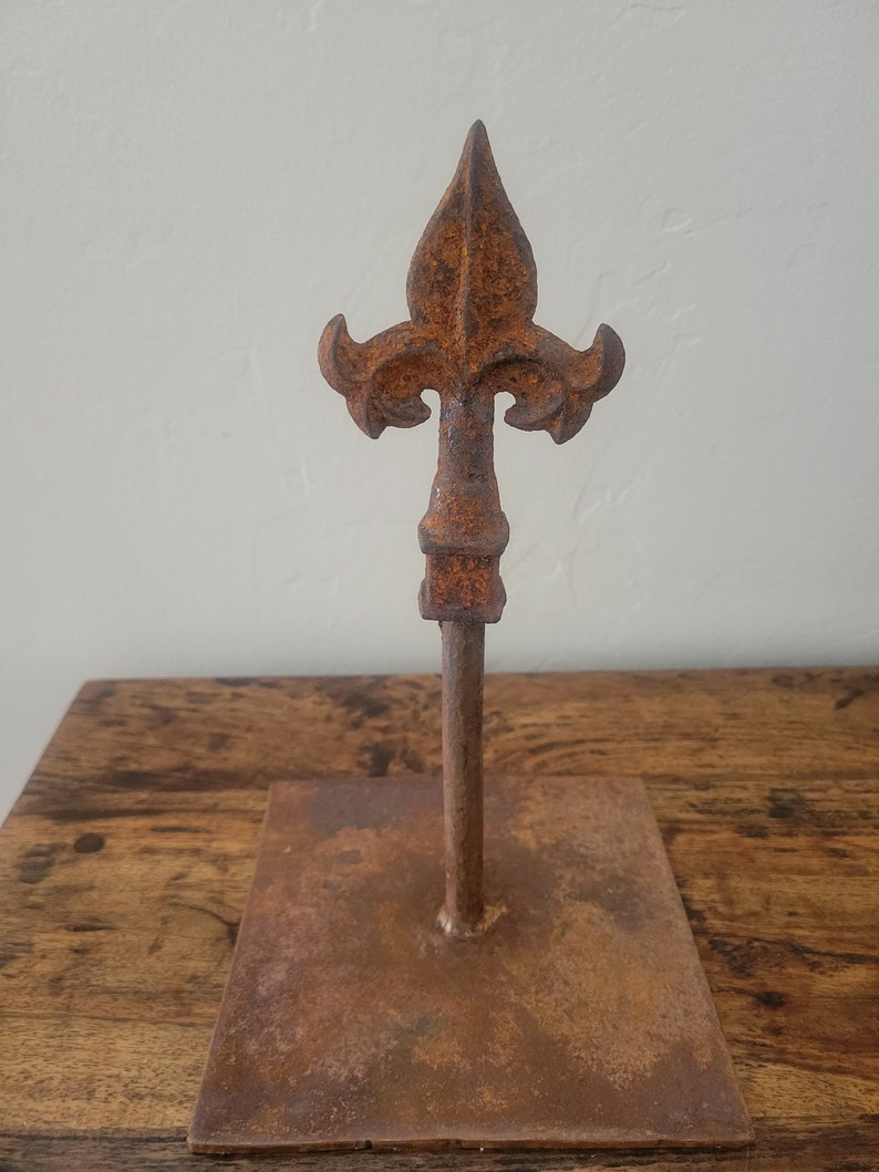 Antique Finial on a Wrought Iron Stand - Etsy
