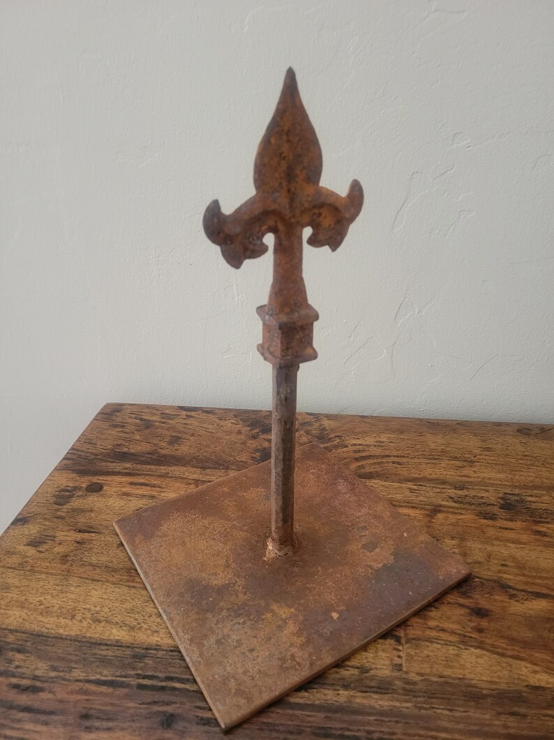 Antique Finial on a Wrought Iron Stand - Etsy