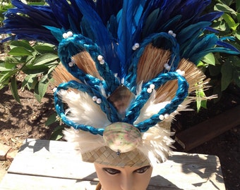 Tahitian And Cook Islands Headpiece. Weaved Lauhala Niau | Etsy