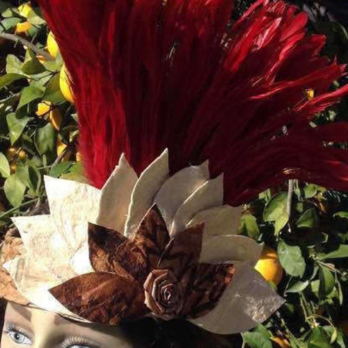 Tahitian & Cook Island Headpiece..authentic Tapa Cloth Weaved - Etsy