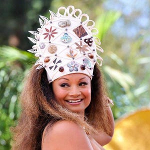 Tahitian & Cook Islands/rarotongan Headpiece. Authentic Materials ...