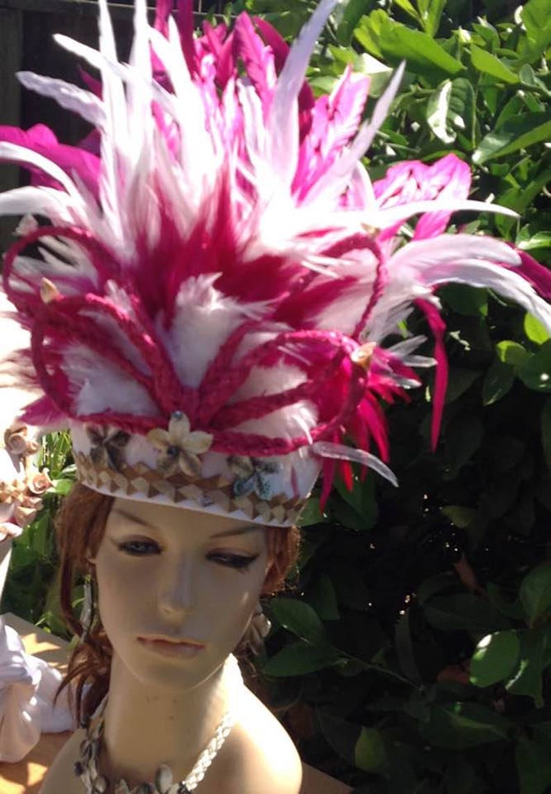 Tahitian & Cook Islands/rarotongan Costume Set..i Bra Top, 1 Headpiece ...