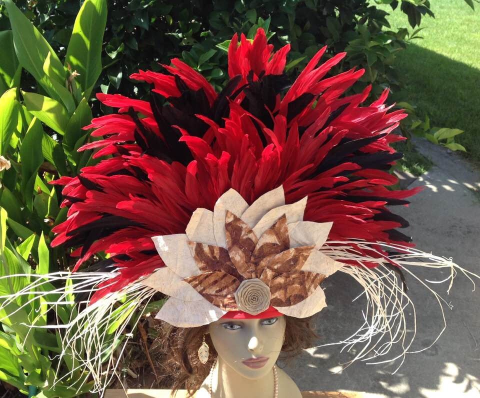 Authentic Tapa Cloth Headpiece for Tahitian & Cook Islands - Etsy
