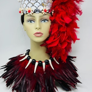 Ula Nifo Fulumoa Necklace – Custom Feather Neckpiece With 12 Resin ...