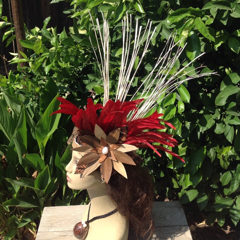 Tahitian And Cook Islands Headpiece. Weaved Seagrass Band | Etsy