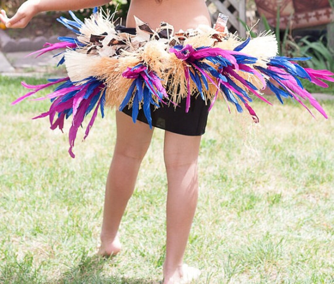 Cook Islands/rarotongan and Tahitian Half Hip Hei. Authentic Tapa Cloth ...