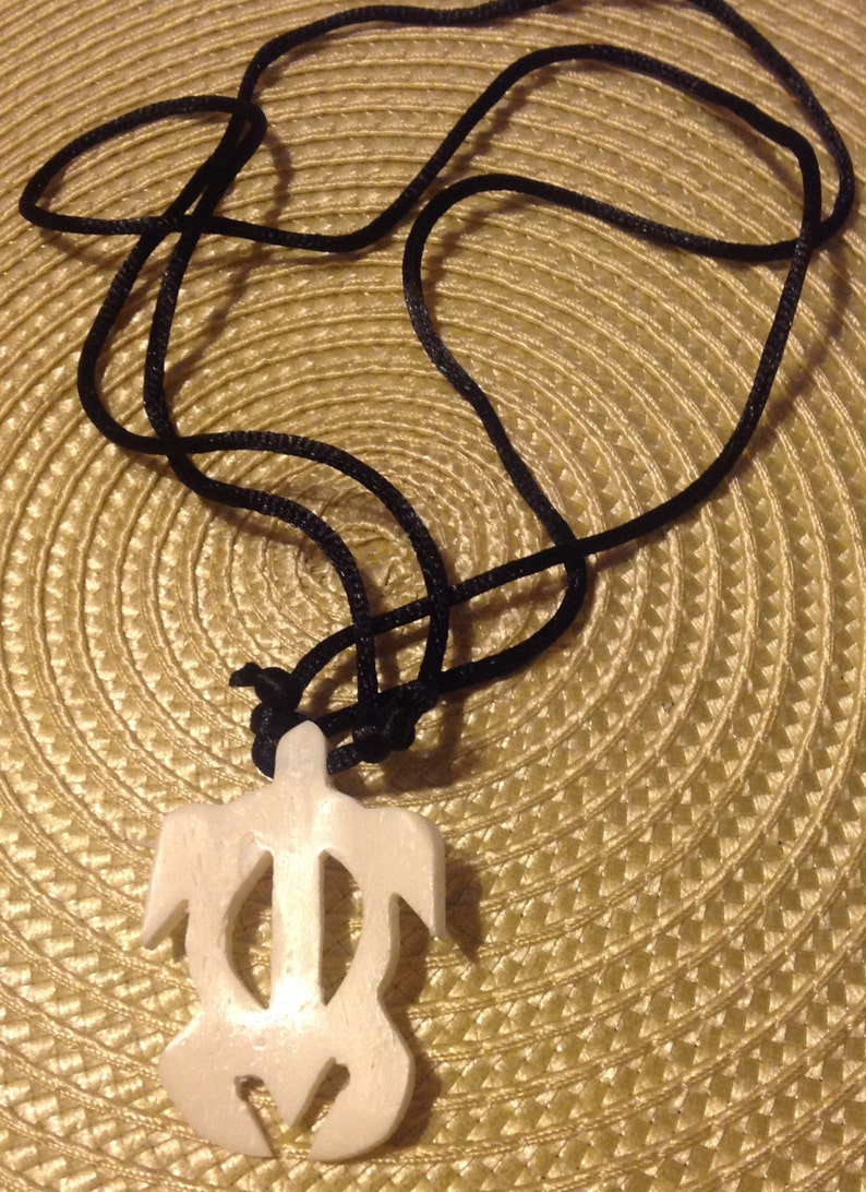 Medium 2 Buffalo Bone Turtle Necklace Or | Etsy