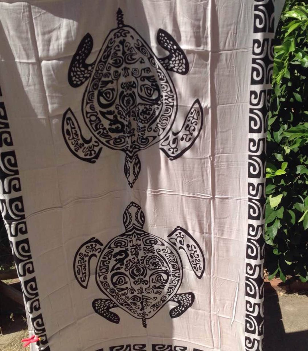 Polynesian Tribal/tattoo Rayon Fringe Less Sarong/pareu/pareo, Beach ...
