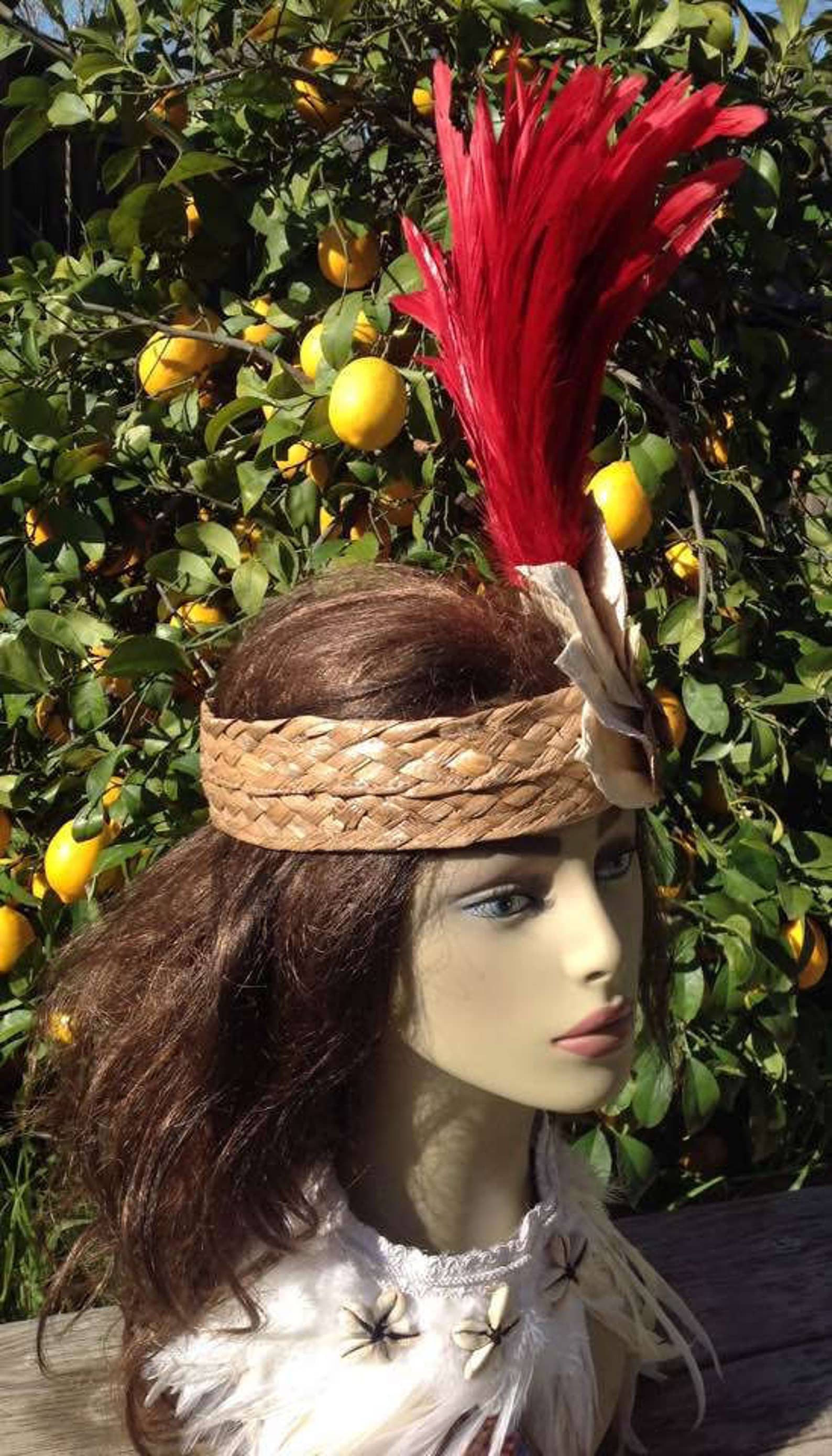 Simple & Beautiful Authentic Tapa Cloth Headpiece for Dancers. | Etsy