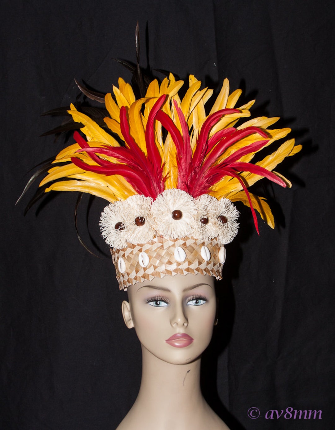 Tahitian Costume & Cook Islands Headpiece.. Perfect for Male and Female ...