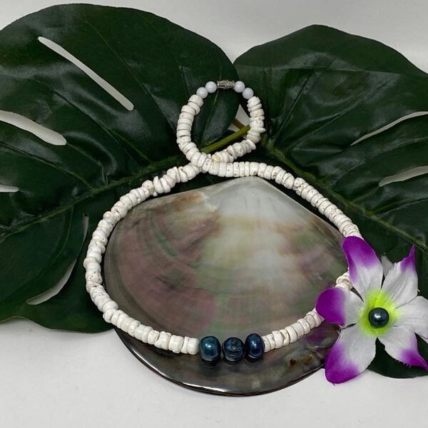 Hawaiian Black Puka Shell Necklace - Etsy