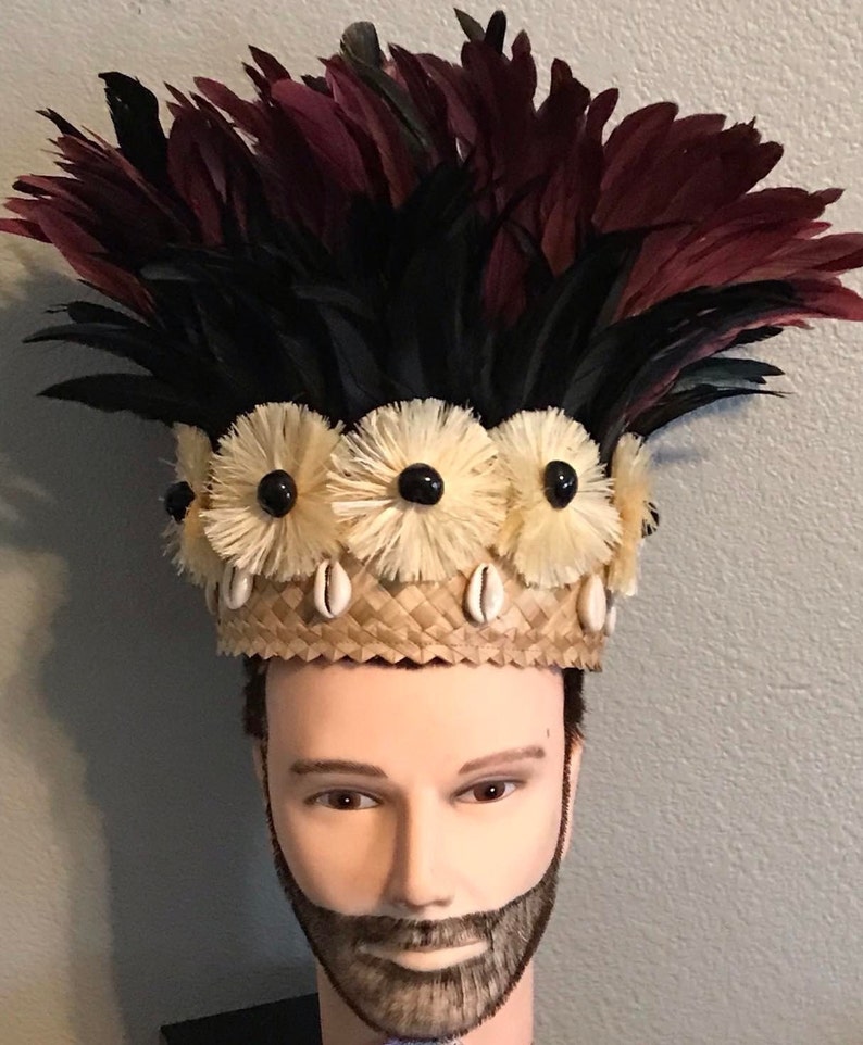 Costume Headpiece. Tahitian & Cook Islands Tamaroa Headpiece. Perfect ...