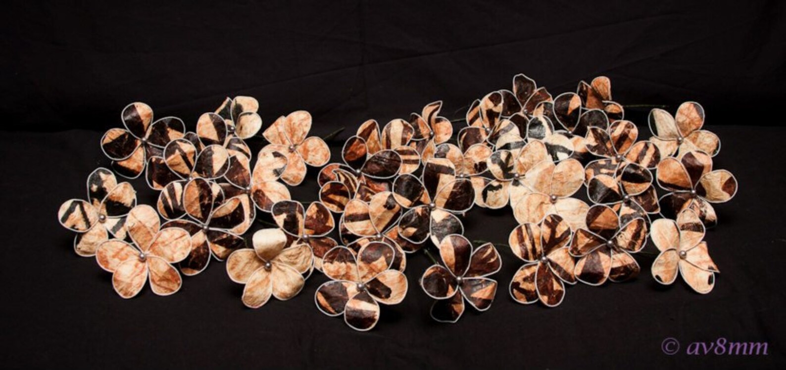 Authentic Tapa Cloth Flower. Handmad Tapa Cloth Flower. | Etsy