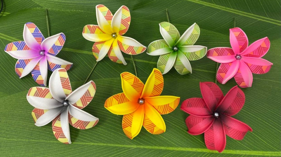Tribal Print Tiare Flower Hair Stick Tribal Print Tiare Flower Hair ...