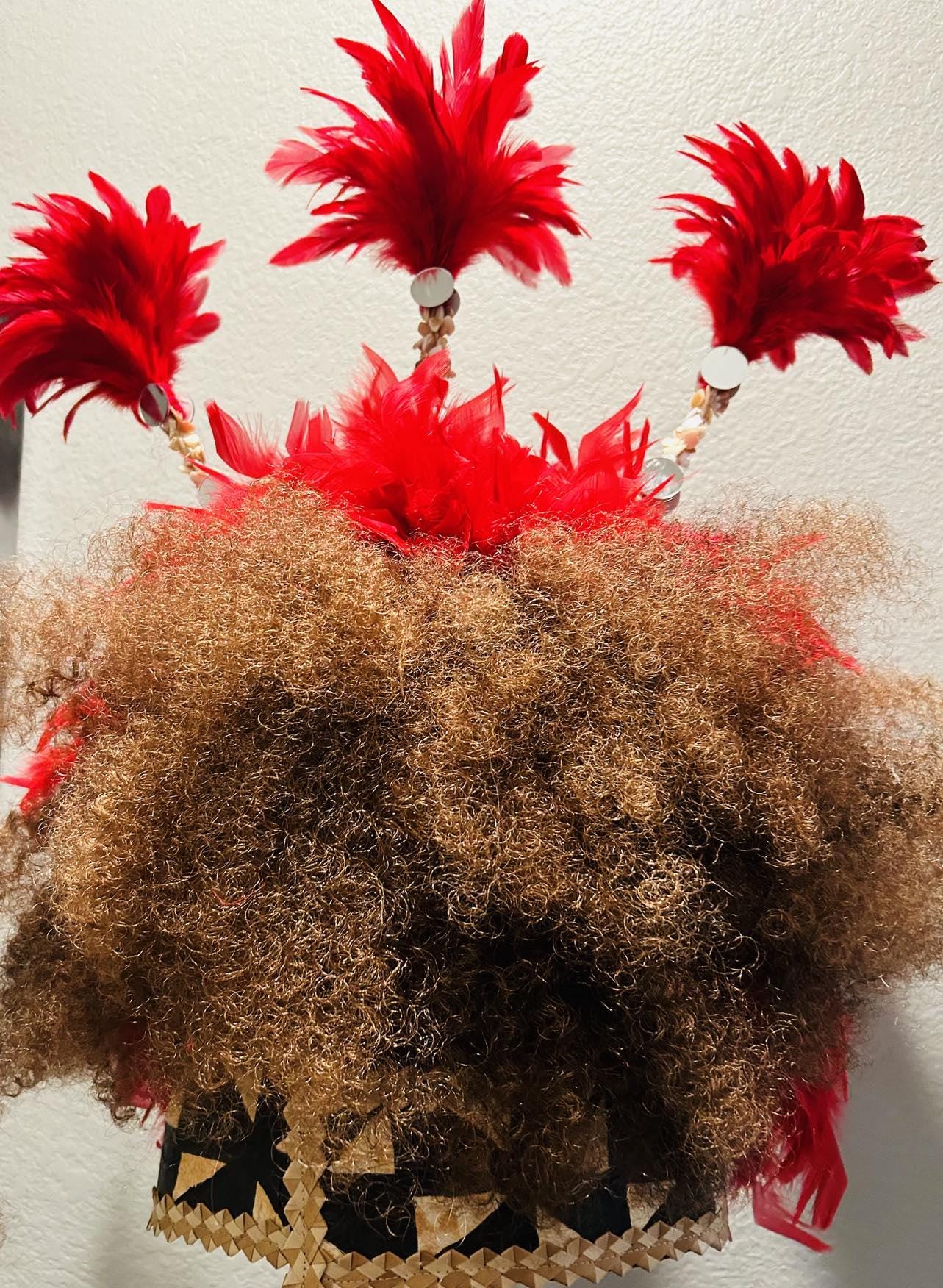 Samoan Princess Crown, Tapa Cloth Kuiga, Luau Party Headpiece - Etsy