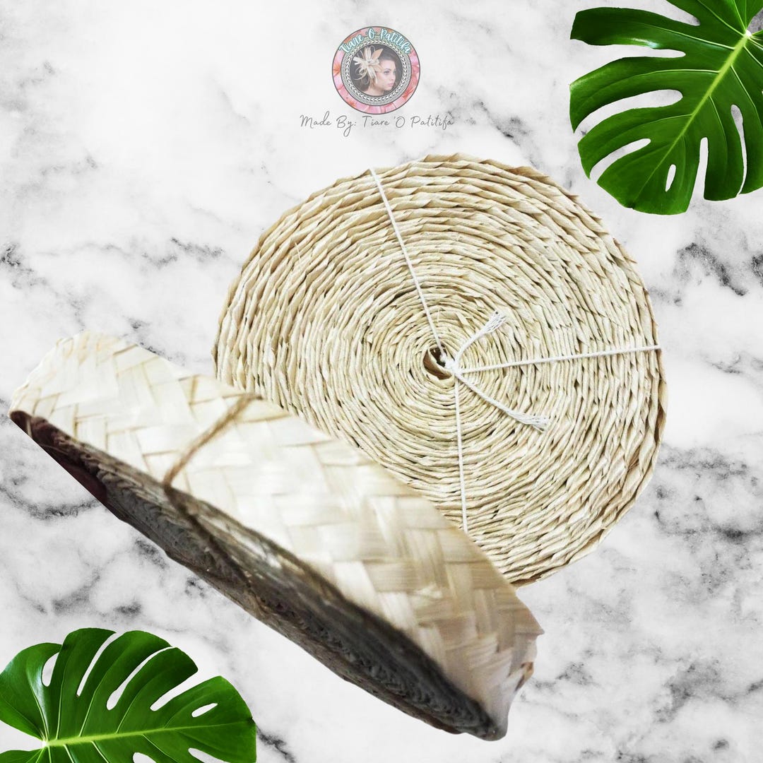 3/4" Braided Palm Leaf Belting – Natural Craft Woven for Polynesian ...