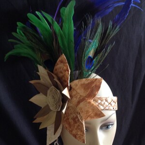 Tahitian & Cook Island Headpiece..authentic Tapa Cloth, Weaved Sea ...