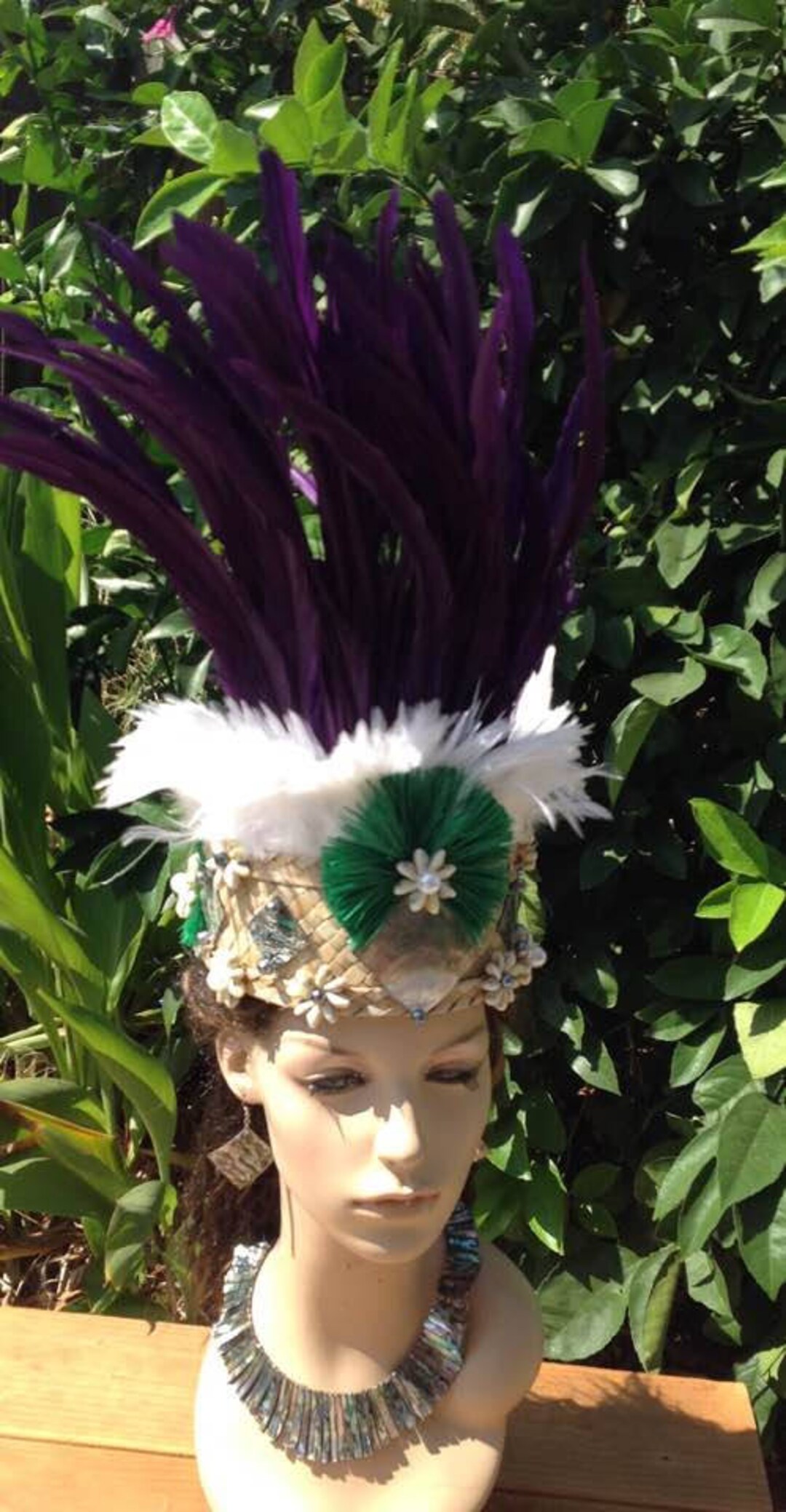 Cook Islands & Tahitian Costume Headpiece. Abalone Shells Headpiece. - Etsy