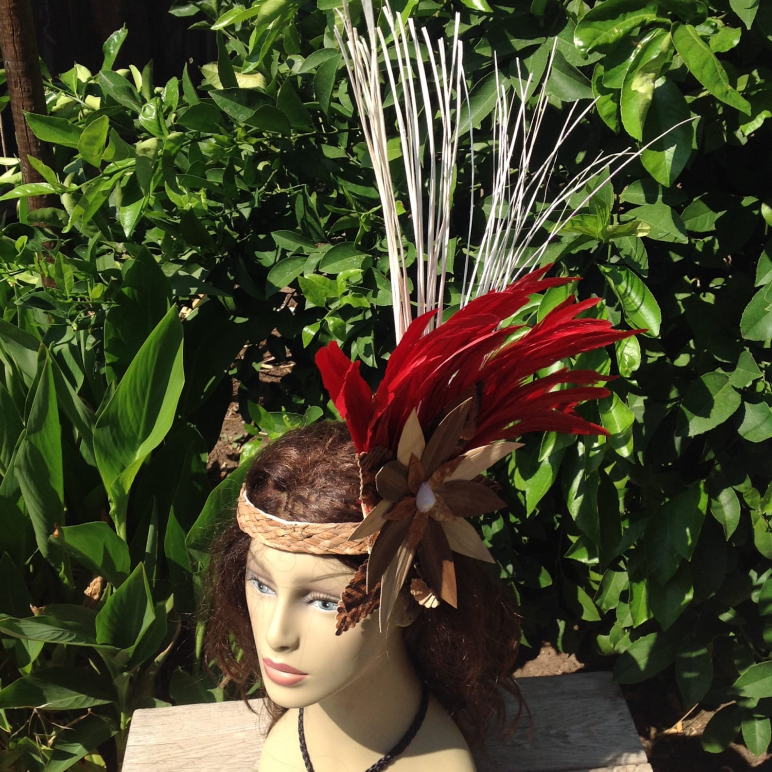 Tahitian and Cook Islands Headpiece. Weaved Seagrass Band - Etsy