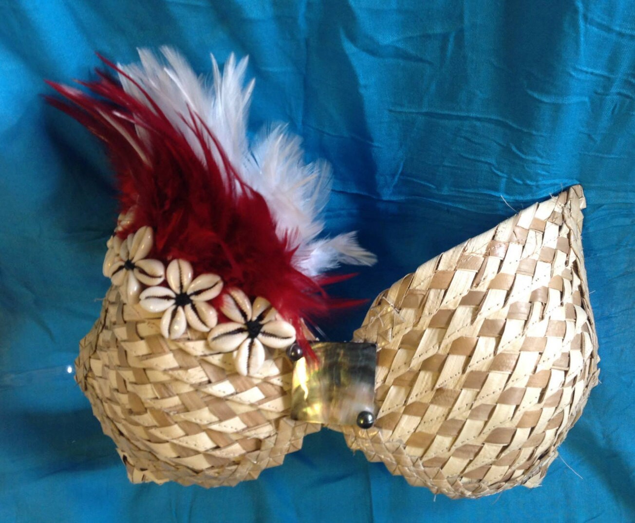 Tahitian and Cook Islands/rarotongan Costume Bra. Weaved Palm Leaf Bra ...