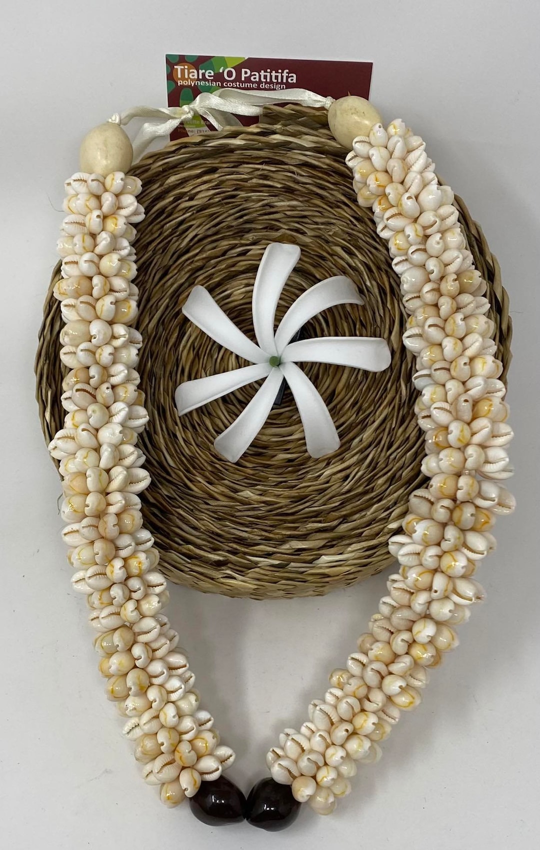 Hawaiian Authentic Sea Shells Cowrie Shells Rosettes & Kukui Nut Lei ...