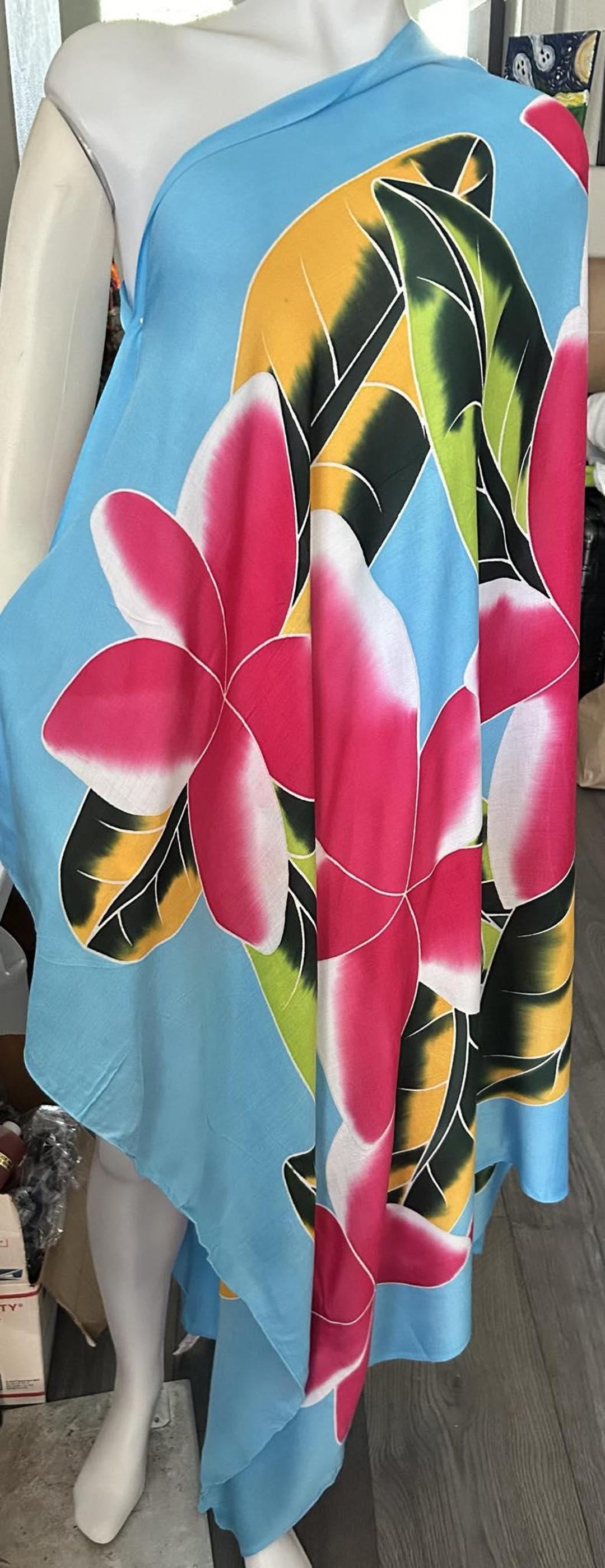 Our Large Beach Floral Sarong, Pareu, Pareo, Tepenu or Lavalava ...